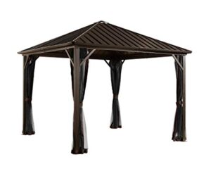 sojag outdoor 8' x 8' dakota hardtop gazebo outdoor sun shelter