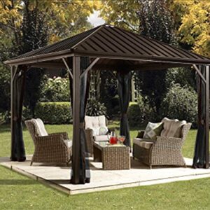 Sojag Outdoor 8' x 8' Dakota Hardtop Gazebo Outdoor Sun Shelter