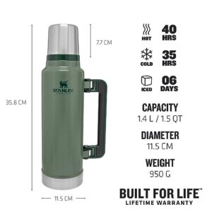 Stanley Classic Vacuum Bottle 1.4L (Hammertone Green)