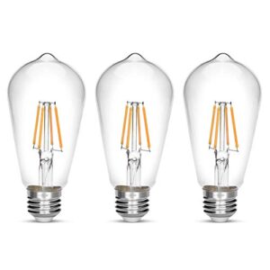 led edison bulb,antique 40w vintage bulb,e26 non dimmable led bulb 450 lumens 2700k, warm white, pack of 3