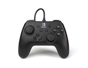 powera nintendo switch wired controller - black, detachable 10ft usb cable, no battery required, officially licensed by nintendo