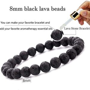 Fishdown 560 Pcs Natural Stone Healing Beads Lava - Natural Gemstone Beads Volcanic Stone Loose Beads Assortment Spacer Beads for Necklace Bracelets Jewelry Making DIY Kit