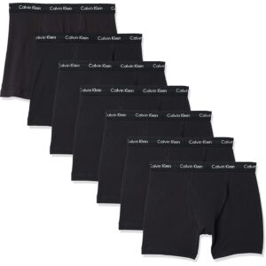 Calvin Klein Men's Cotton Stretch 7-Pack Boxer Brief, 7 Black, M