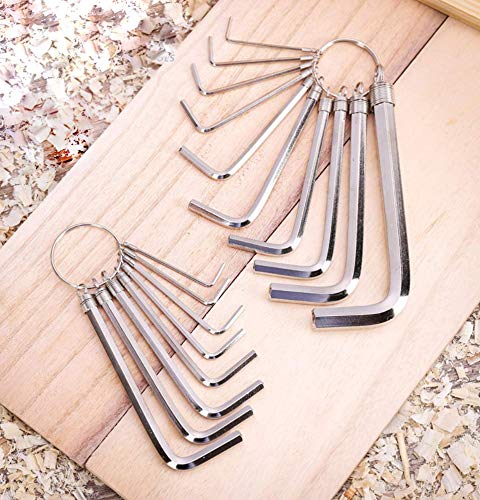 Lamdo Allen Wrench Hex Key Set -Set Sizes 1.5-6mm - Pure steel (8 WRENCHES - INDUSTRIAL GRADE) (silver)