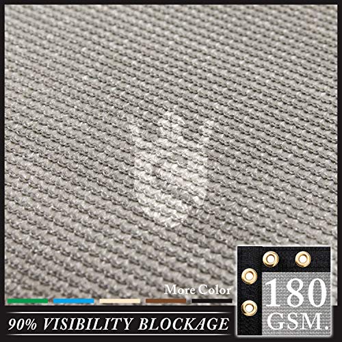 Royal Shade 6' x 50' Grey Fence Privacy Screen Cover Windscreen with Heavy Duty Brass Grommets - Cable Zip Ties Include (WE Make Custom Size)