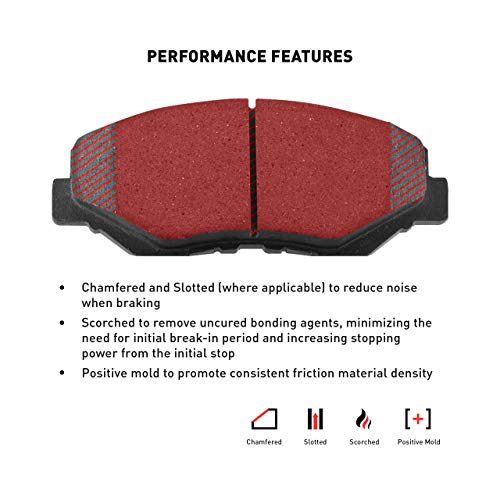 Dynamic Friction Company 5000 Advanced Brake Pads - Low Metallic 1551-0810-00-Front or Rear Set For 1990-1992 Ferrari F40, 1995-1997 Ferrari F50, 2000-2006 Jaguar XKR, 2001-2005 Aston Martin Vanquish,