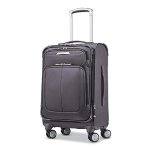 samsonite solyte dlx softside expandable luggage with spinner wheels, mineral grey, carry-on 20-inch