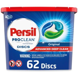 persil discs laundry detergent pacs, original scent, high efficiency (he) compatible, laundry soap, 62 count