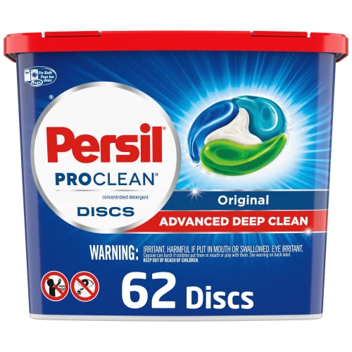 Persil Discs Laundry Detergent Pacs, Original Scent, High Efficiency (HE) Compatible, Laundry Soap, 62 Count