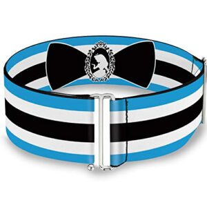 buckle-down womens cinch alice in wonderland stripe bow 28 to 52 inch belt, multicolor, inch us