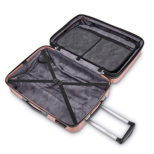 Samsonite Winfield 3 DLX Hardside Expandable Luggage with Spinners, Checked-Large 28-Inch, Rose