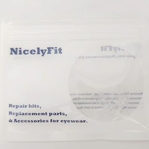 NicelyFit Screw-In Nose Pads w Air Cushion for Oakley Eye Glass Eyeglass Sunglass Frames 15mm x 7mm (Clear - 3 Pairs)