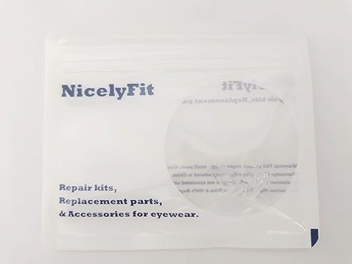 NicelyFit Screw-In Nose Pads w Air Cushion for Oakley Eye Glass Eyeglass Sunglass Frames 15mm x 7mm (Clear - 3 Pairs)