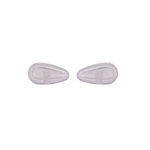 NicelyFit Screw-In Nose Pads w Air Cushion for Oakley Eye Glass Eyeglass Sunglass Frames 15mm x 7mm (Clear - 3 Pairs)