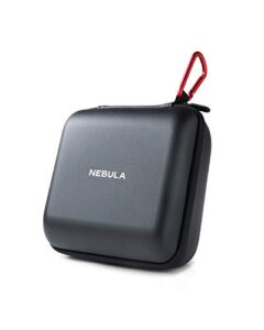 nebula capsule max & capsule ii official travel case, by anker, polyurethane leather, soft ethylene-vinyl acetate material, splash-resistance, premium protection projector travel case