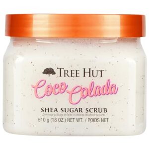 Tree Hut Shea Sugar Scrub Coco Colada, 18 oz, Ultra Hydrating and Exfoliating Scrub for Nourishing Essential Body Care