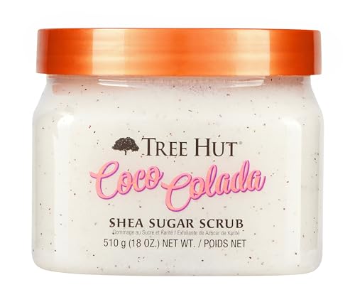 Tree Hut Shea Sugar Scrub Coco Colada, 18 oz, Ultra Hydrating and Exfoliating Scrub for Nourishing Essential Body Care