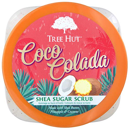 Tree Hut Shea Sugar Scrub Coco Colada, 18 oz, Ultra Hydrating and Exfoliating Scrub for Nourishing Essential Body Care