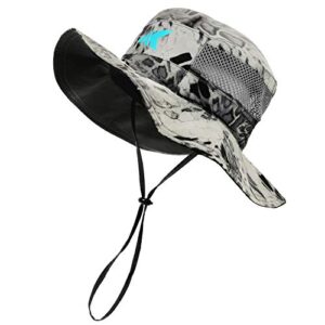 kastking sol armis upf 50 boonie hat - sun protection hat, fishing hat - breathable fabric - comfortable - prym1 camo,silver mist