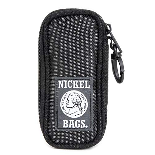 Nickel Bags Pod Key Chain | Herb Accessories Travel Pouch with Padded Interior (Black, 5 in)