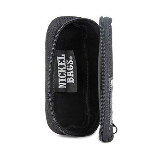 Nickel Bags Pod Key Chain | Herb Accessories Travel Pouch with Padded Interior (Black, 5 in)