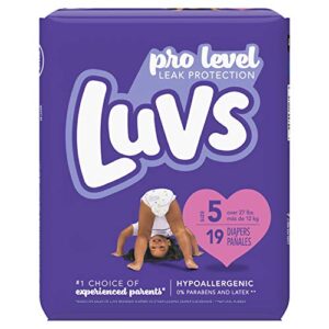 luvs pro level leak protection diapers size 5 19 count