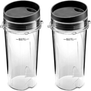 Ninja Single Serve 16-Ounce Cup Set for BL770 BL780 BL660 Professional Blender (Pack of 2)