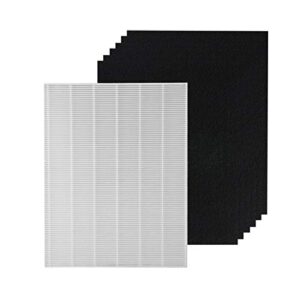 pureburg replacement true hepa filter set compatible with winix 115115, filter a,9800 5300 6300 5300-2 6300-2 p300 c535 5000b 5000 5500 plasma wave wac5300 wac5500 wac6300,h13 activated carbon