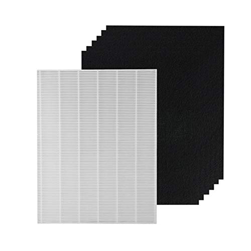 PUREBURG Replacement True HEPA Filter Set Compatible with Winix 115115, Filter A,9800 5300 6300 5300-2 6300-2 P300 C535 5000b 5000 5500 Plasma Wave WAC5300 WAC5500 WAC6300,H13 Activated carbon