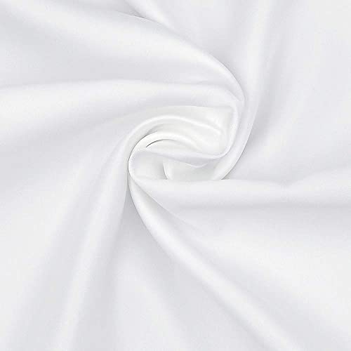 Zenssia Silky Satin Pillow Cases Set of 2, Soft Satin Pillowcases for Hair and Skin, Satin Pillow Covers with Zipper Closure, Queen Size 20x30 Inches, White