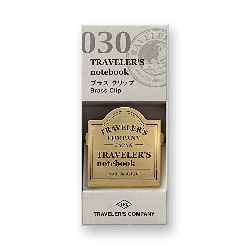 Traveler's Notebook Brass Clip TRC Logo Pattern 43089006