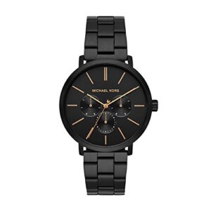 michael kors men's blake quartz watch with stainless steel strap, black, 20 (model: mk8703)