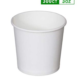 CantaGreen 3 OZ Heavyduty Cups,300 Count White Paper Bath Cup