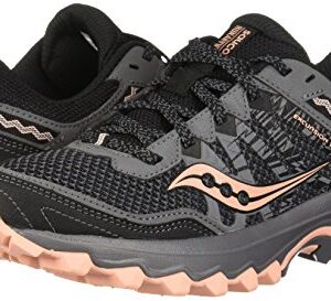 Saucony Women's Grid Excursion TR12 Sneaker, Grey/Peach, 8 Wide