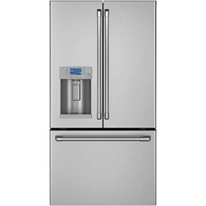 cafe cye22tp2ms1 22.2 cu. ft. smart french door refrigerator in stainless steel, counter depth and energy star