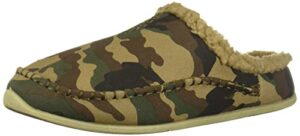 deer stags kids' lil nordic canvas slipper in camo / 7 big kid