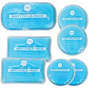 reusable hot and cold gel ice packs for injuries | cold compress, ice pack, gel ice packs, cold pack, gel ice pack, cold packs for injuries | 7 pack blue