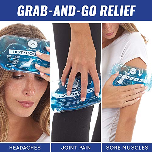 Reusable Hot and Cold Gel Ice Packs for Injuries | Cold Compress, Ice Pack, Gel Ice Packs, Cold Pack, Gel ice Pack, Cold Packs for Injuries | 7 Pack Blue