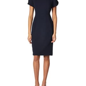 Calvin Klein Women's Tulip Sleeved Sheath Dress, Indigo, 12