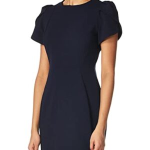 Calvin Klein Women's Tulip Sleeved Sheath Dress, Indigo, 12