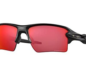 Oakley Men's OO9188 Flak 2.0 XL Rectangular Sunglasses, Matte Black/Prizm Trail Torch, 59 mm