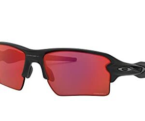 Oakley Men's OO9188 Flak 2.0 XL Rectangular Sunglasses, Matte Black/Prizm Trail Torch, 59 mm