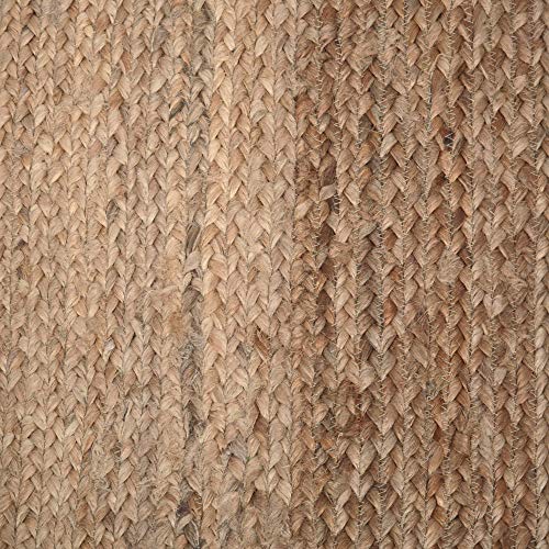 Reversible Jute Rug 4' x 6' - Natural Fibers Woven Braided Runner Rugs Carpet Oval