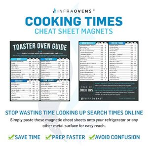 Toaster Ovens Countertop Magnetic Cheat Sheet Accessories Compatible with Cuisinart Air Fryer Toaster Oven, Breville, Emeril Air Fryer 360 Oven XL – Baking Accessories with Meat Thermometer