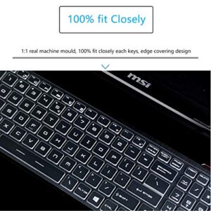 Keyboard Cover for MSI Raider GE77HX GE77 GE76 GE75 GE63, MSI Stealth GS76 GS75, MSI Vector/Leopard GP76 GP75, MSI Katana GF75, MSI Titan GT76, MSI Pulse GL75 GL65 15.6 17.3 MSI Gaming Keyboard Skin