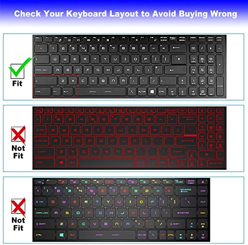 Keyboard Cover for MSI Raider GE77HX GE77 GE76 GE75 GE63, MSI Stealth GS76 GS75, MSI Vector/Leopard GP76 GP75, MSI Katana GF75, MSI Titan GT76, MSI Pulse GL75 GL65 15.6 17.3 MSI Gaming Keyboard Skin