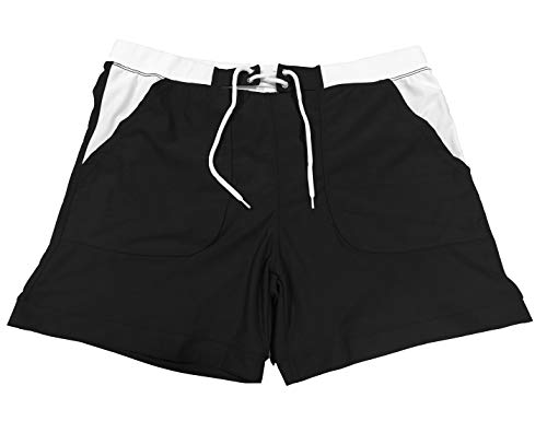 MAGNIVIT Men's Swimming Trunks Sport Brief Swim Underwear with Pocket Black