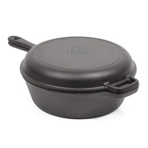 commercial chef 3-quart dutch oven with skillet lid