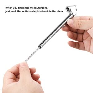 CZC AUTO Pencil Tire Pressure Gauge, Dual Head Trucks Air Gage, Accurate Mechanical Dually Chuck Wheel Service Checker, Stainless Steel Stem for Car RV ATV Motorcycle Bike, 10-120PSI (Silver, 1 Pack)