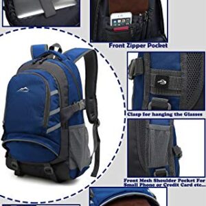 ProEtrade Backpack Daypack for College Laptop Travel, Computer Bookbag Bag with USB Charging Port Anti Theft Laptop Compartment Fits 15.6 Inch Notebook, Gifts for Men & Women (Blue)